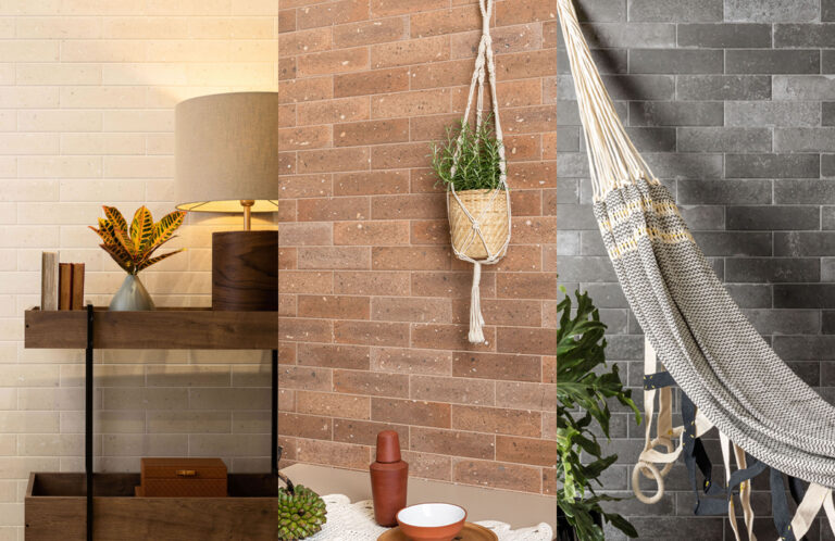 Rustic bricks, visual effect for leisure area projects